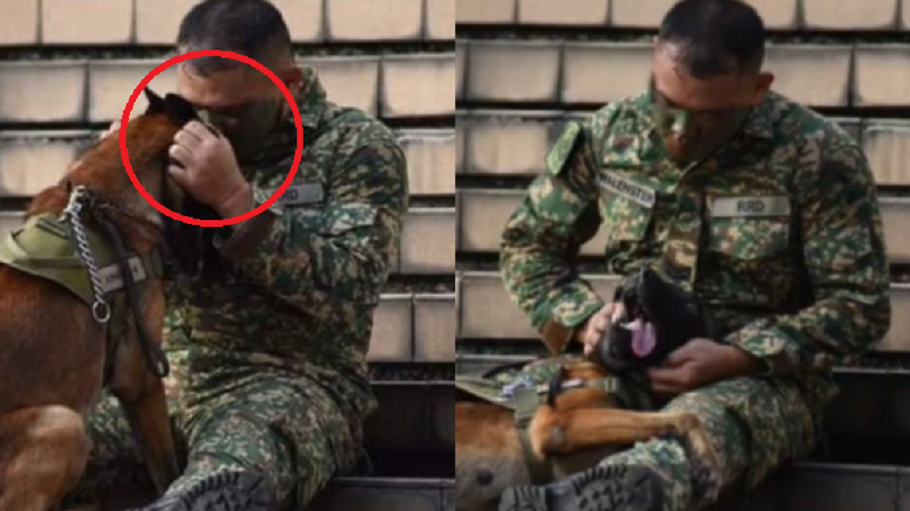 Sayang Loki! Askar Sebak Tak Sanggup Berpisah Dengan Anjing ‘Kawan Baik ...